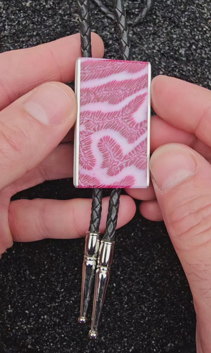 The Lasso (Fossilized Brain Coral, Ebony Wood & Sterlium Silver Bolo T ...
